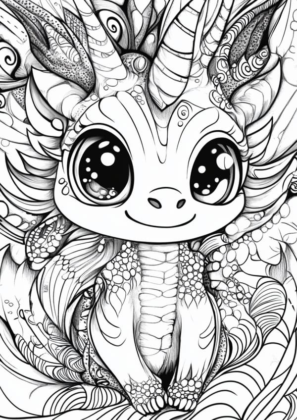 57 Cute Fantasy Creature Colouring Pages 🦄