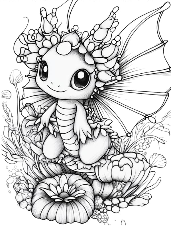 57 Cute Fantasy Creature Colouring Pages 🦄
