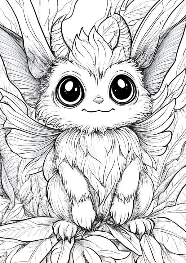 57 Cute Fantasy Creature Colouring Pages 🦄