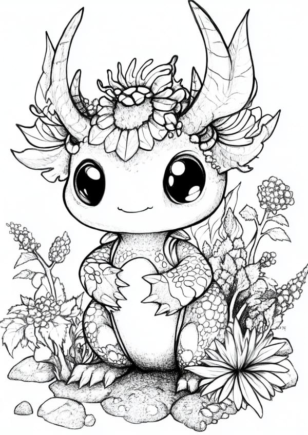 57 Cute Fantasy Creature Colouring Pages 🦄