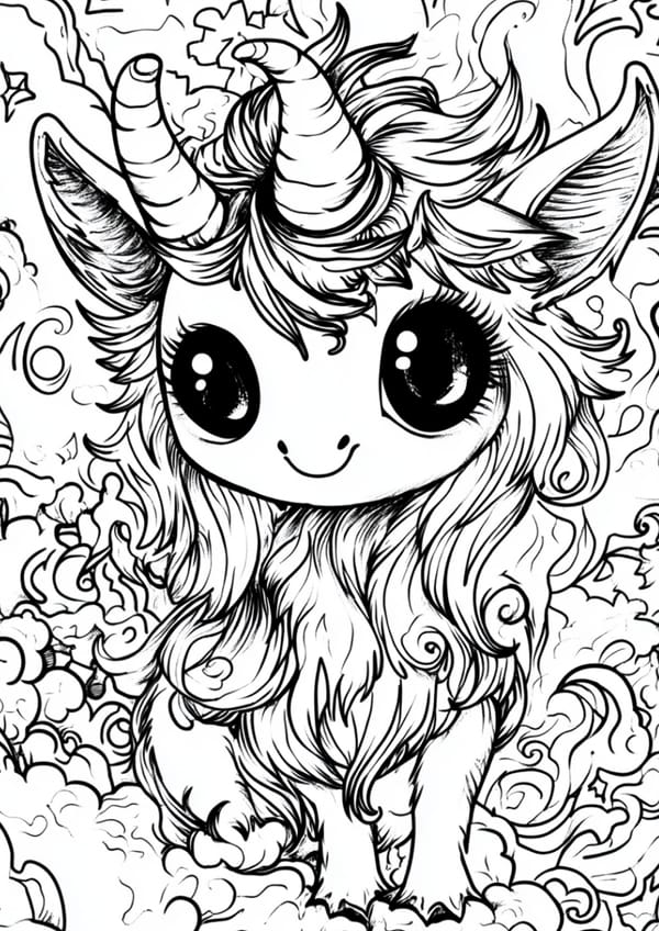 57 Cute Fantasy Creature Colouring Pages 🦄