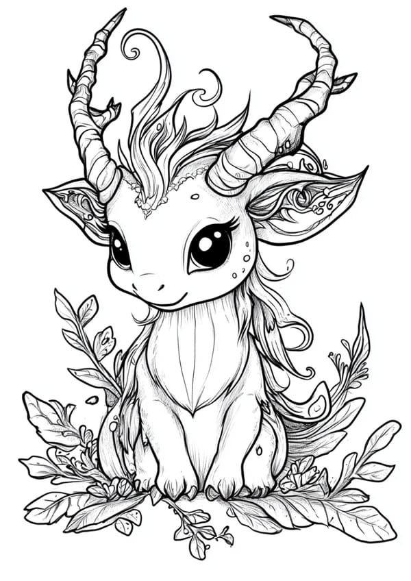 57 Cute Fantasy Creature Colouring Pages 🦄